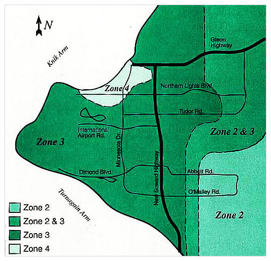 Alaska Master Gardeners Anchorage - Anchorage Zone Map